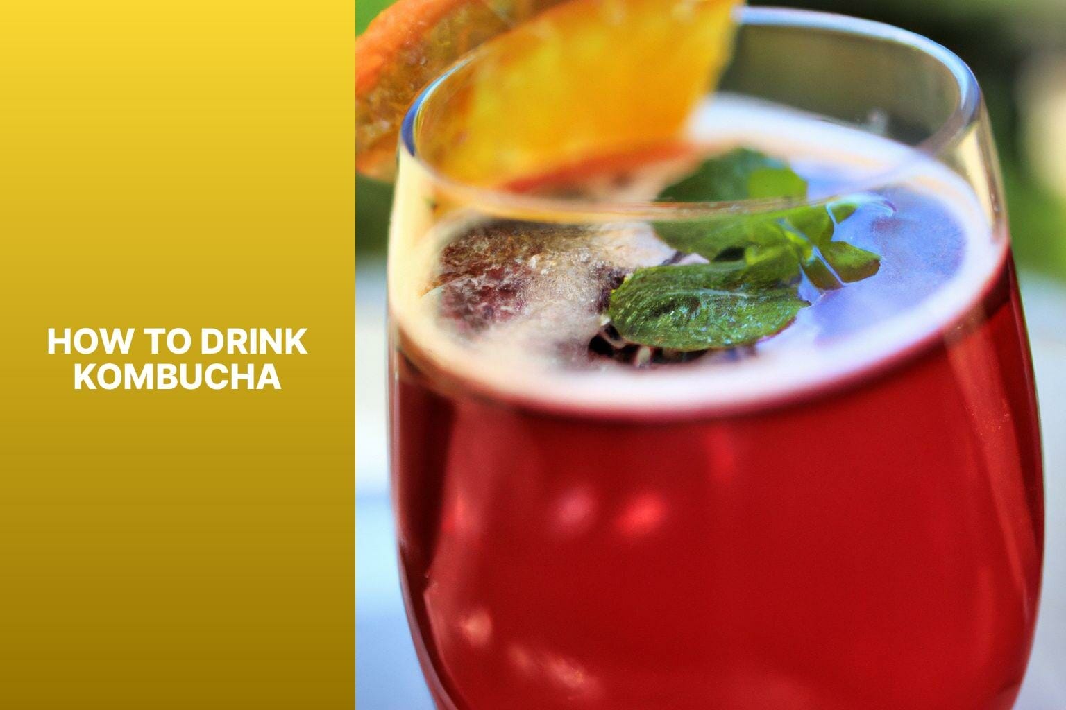 How To Drink Kombucha